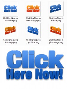 Callouts Creative Assets | 3D Advertising Graphic – Click Here Now!