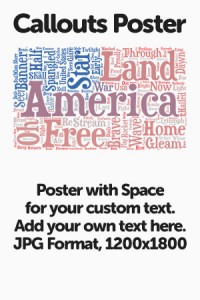 Callouts Creative Assets | USA Anthem Poster Graphic High