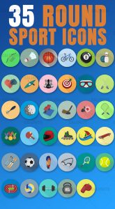 Callouts Creative Assets | Sports Icon Collection Round