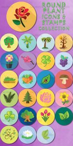 Callouts Creative Assets | Plants Icon Collection Round