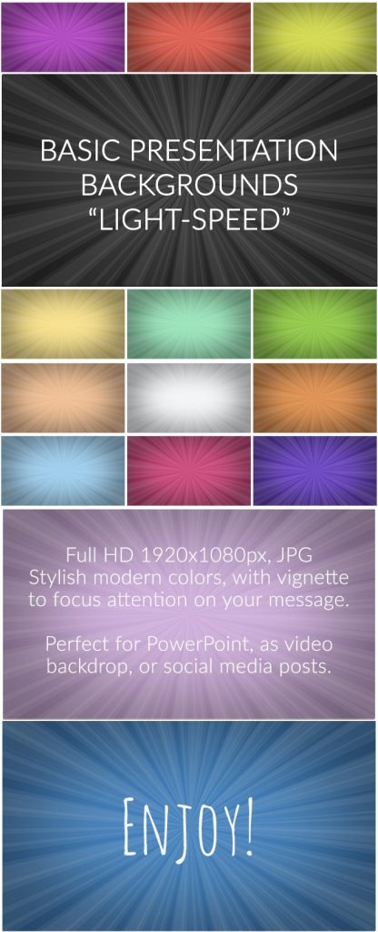 Callouts Creative Assets | Basic Presentation Backgrounds – Light Speed