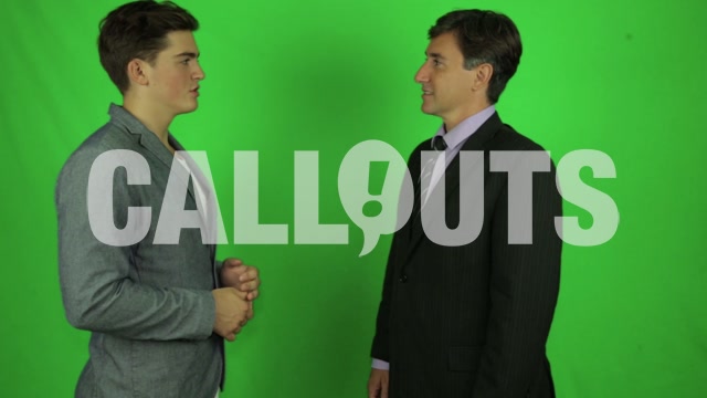 Green Screen Actor - Discussing 6 Work Group – Callouts Creative Assets