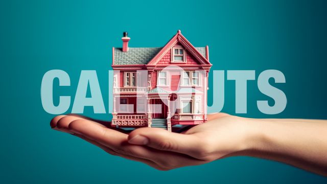 Callouts Creative Assets | Construction Illustration of a House in a hand